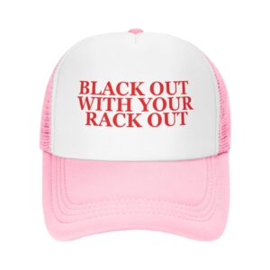 black out with your rack out hat unisex adult trucker hats adjustable cap for adults classic fishing caps