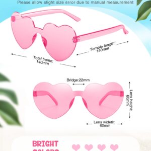 Chicpop 100 Pairs Heart Glasses Party Glasses Bulk Accessories Heart Shaped Sunglasses Eyewear Accessories for Women