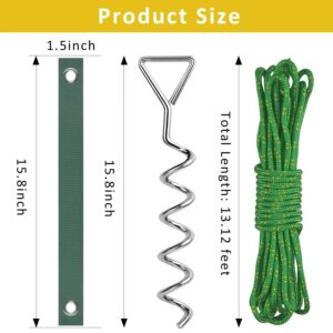 FCENDS Tree Stakes and Supports for Leaning Trees, Heavy Duty Spiral Tree Stake Kit for Young Trees Straightening, Protect Trees from Bad Weather