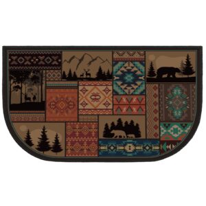 demissle fireplace hearth rug fireplace mats cabin southwestern fireproof fireplace rug fire resistant mat for wood stove floor for kitchen indoor outdoor(27 x 48 inch,classic)