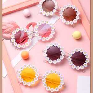 Yunsailing 12 Pairs Flower Sunglasses for Women Daisy Sunglasses Adult Flower Sunglasses (Elegant Colors)