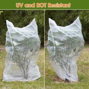 Bird Netting For Blueberry Bushes-3pcs 3.2 X 4.9 Ft,Strawberry Plant Protector,Cicada Netting For Young Trees,Blueberry Bush Netting,Plant Covers From Insects,Plant Netting For Bugs,Fruit Tree Netting