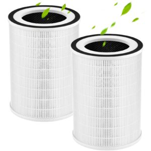 kilo air purifier filter replacement for afloia compatible with afloia kilo, kiloplus, kilo pro, miro, miro pro and morento mr-kilo, kalo true hepa 13 filter, 3-stage filtration system, 2 pack