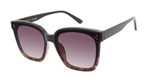 jessica simpson womens j6128 retro square sunglasses with uv400 protection. glam gifts for her, 62 mm, black tortoise, 62 mm us