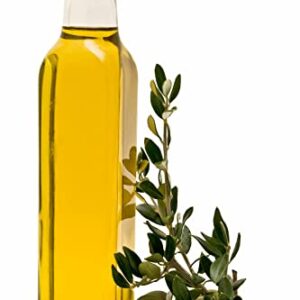 B SEPOR 6 Pack 1000ml Clear Quadra PET Empty Bottles 1 Quart Olive Oil Plastic Bottle with Caps (33.8 Fl Oz) - Long Neck Square Wine Bottles for Plant Watering Globe