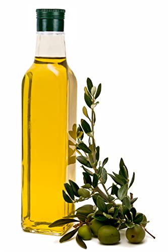 B SEPOR 6 Pack 1000ml Clear Quadra PET Empty Bottles 1 Quart Olive Oil Plastic Bottle with Caps (33.8 Fl Oz) - Long Neck Square Wine Bottles for Plant Watering Globe