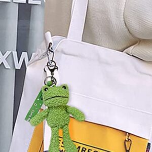 BCIULASL Cute Keychain Frog Plush Keychain Accessories Kawaii Keychains for Backpacks, Bags, Purse, Phone, Car Key Ring, Birthday Christmas Valentines Day New Year Gifts for Men Women