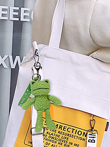 BCIULASL Cute Keychain Frog Plush Keychain Accessories Kawaii Keychains for Backpacks, Bags, Purse, Phone, Car Key Ring, Birthday Christmas Valentines Day New Year Gifts for Men Women