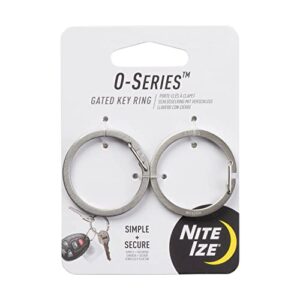 nite ize o-series gated key ring, stainless steel split ring alternative, 2 pack