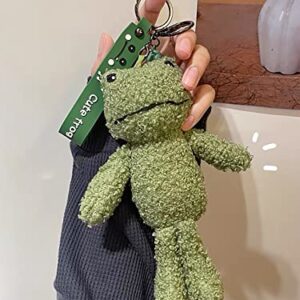 BCIULASL Cute Keychain Frog Plush Keychain Accessories Kawaii Keychains for Backpacks, Bags, Purse, Phone, Car Key Ring, Birthday Christmas Valentines Day New Year Gifts for Men Women