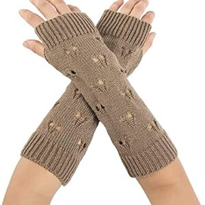 Dalulu Grunge Gloves Fairy Grunge Accessories Ripped Glove Crochet Glove Grunge Clothes y2k Fairy Grunge Aesthetic Arm Warmers (Khaki)