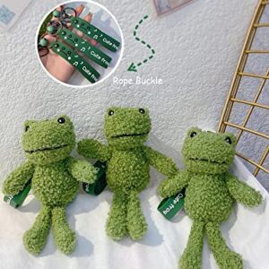 BCIULASL Cute Keychain Frog Plush Keychain Accessories Kawaii Keychains for Backpacks, Bags, Purse, Phone, Car Key Ring, Birthday Christmas Valentines Day New Year Gifts for Men Women