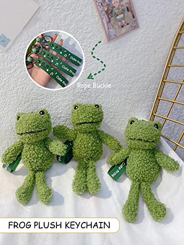 BCIULASL Cute Keychain Frog Plush Keychain Accessories Kawaii Keychains for Backpacks, Bags, Purse, Phone, Car Key Ring, Birthday Christmas Valentines Day New Year Gifts for Men Women