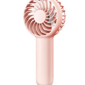 Gaiatop Mini Portable Fan, 3 Speed Powerful Handheld Fan, 2000mAh Battery Operated Cute Design Personal Small Fan, USB Rechargeable Makeup Eyelash Hand Fan Travel Essentials for Women Girls Pink