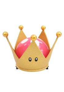 c-zofek bowsette crown gold plastic halloween cosplay for women (gold)