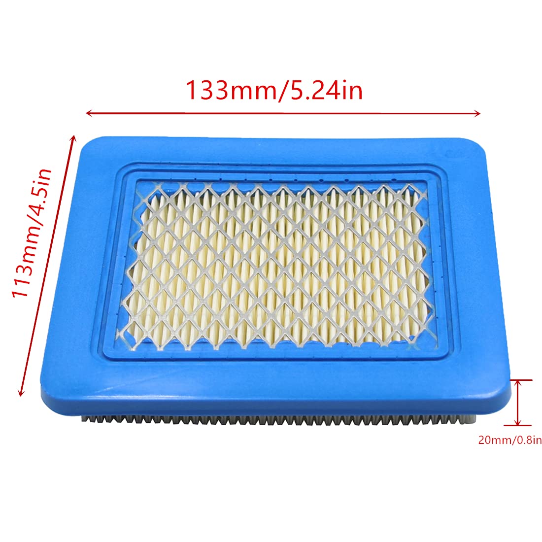 491588s Air Filter, Compatible with Briggs 491588, Toro 20332, Craftsman 3364, Premium Lawn Mower Air Cleaner (3Pcs)