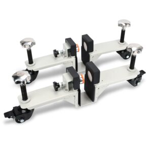 DITKOK 1 Pair 2 in 1 Heavy Door Dolly, Door Board Lifter, Installation Tool Kit for 5/8" to 2 1/4" Door, Include 1-3/4" and 2-1/4" Pre-Hung, Slab, Front Door, Barn Doors, Residential & Residential Use