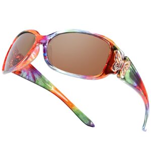 fimilu sunglasses for women polarized uv400 protection wrap around glasses trendy butterfly decor fashion accessories