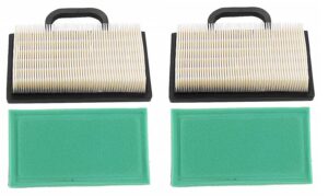 2 air filters plus 2 pre-filters compatible with briggs & stratton air filter part number 499486, 499486s, 695091, 698754, pre-filter part number 273638, 273638s.