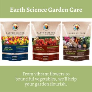 Earth Science – Natural Blood Meal Plant Food – Feed & Grow Plants Naturally – Activate Compost Piles – Vibrant Color –More Blooms and Bigger Harvests 3lb