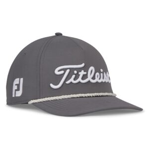 Titleist Womens Tour Rope Golf Hat Baseball Cap, Charcoal/White