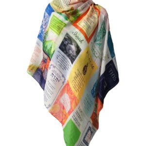 Joy Prayer Scarf - Large, Lightweight Prayerfully Made Bible Verse Shawl, 35x70", Colorful Uplifting, Meaningful Faith Gift (Scarf Only)