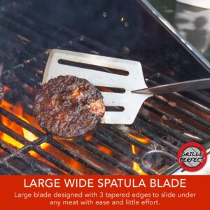 Grill Spatula 24-inch Super Long for Grilling Barbecue Griddle and Fire Pit Extra Strong Curved Neck Premium Hardwood Handle Large Stainless Steel Blade For BBQ Outdoor Kitchen and Grilled Food