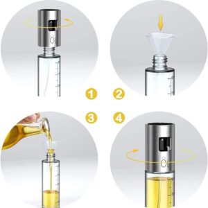 Oil Sprayer for Cooking, Olive Oil Spray Bottle for Kitchen 100ml Glass Olive Oil Sprayer Mister Oil Vinegar Spritzer Sprayer Glass Bottles for Cooking/Salad/Barbecue