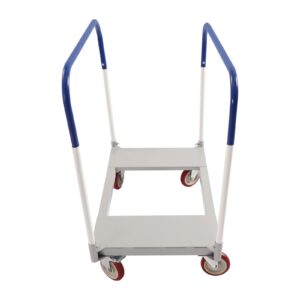 1500Lb Panel Cart Dolly, 5 inch Casters Industrial Heavy Duty Trolley with Steel Frame Blue, Rectangular Large Capacity Cart Dolly Handling Panel Cart