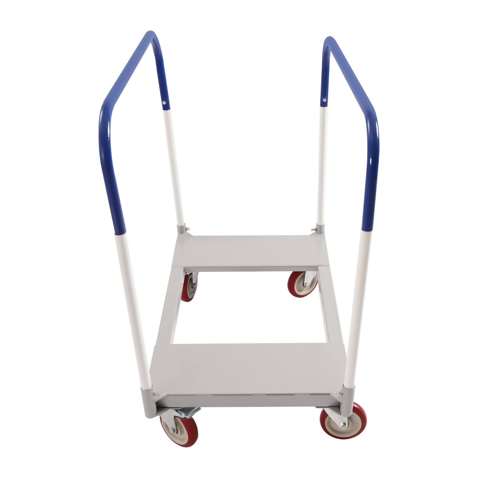 1500Lb Panel Cart Dolly, 5 inch Casters Industrial Heavy Duty Trolley with Steel Frame Blue, Rectangular Large Capacity Cart Dolly Handling Panel Cart