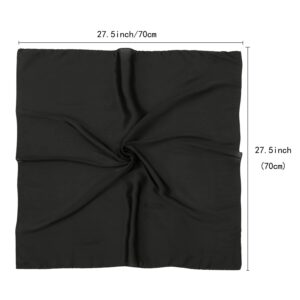 RIIQIICHY Womens Head Hair Scarf Black Like Satin Silk Scarf Sleeping Hair Wrapping Night 27.5"