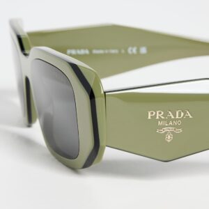 Prada Women's PR 17WS - 13N5S0 Sunglasses Sage/Black W/Dark Grey 49mm