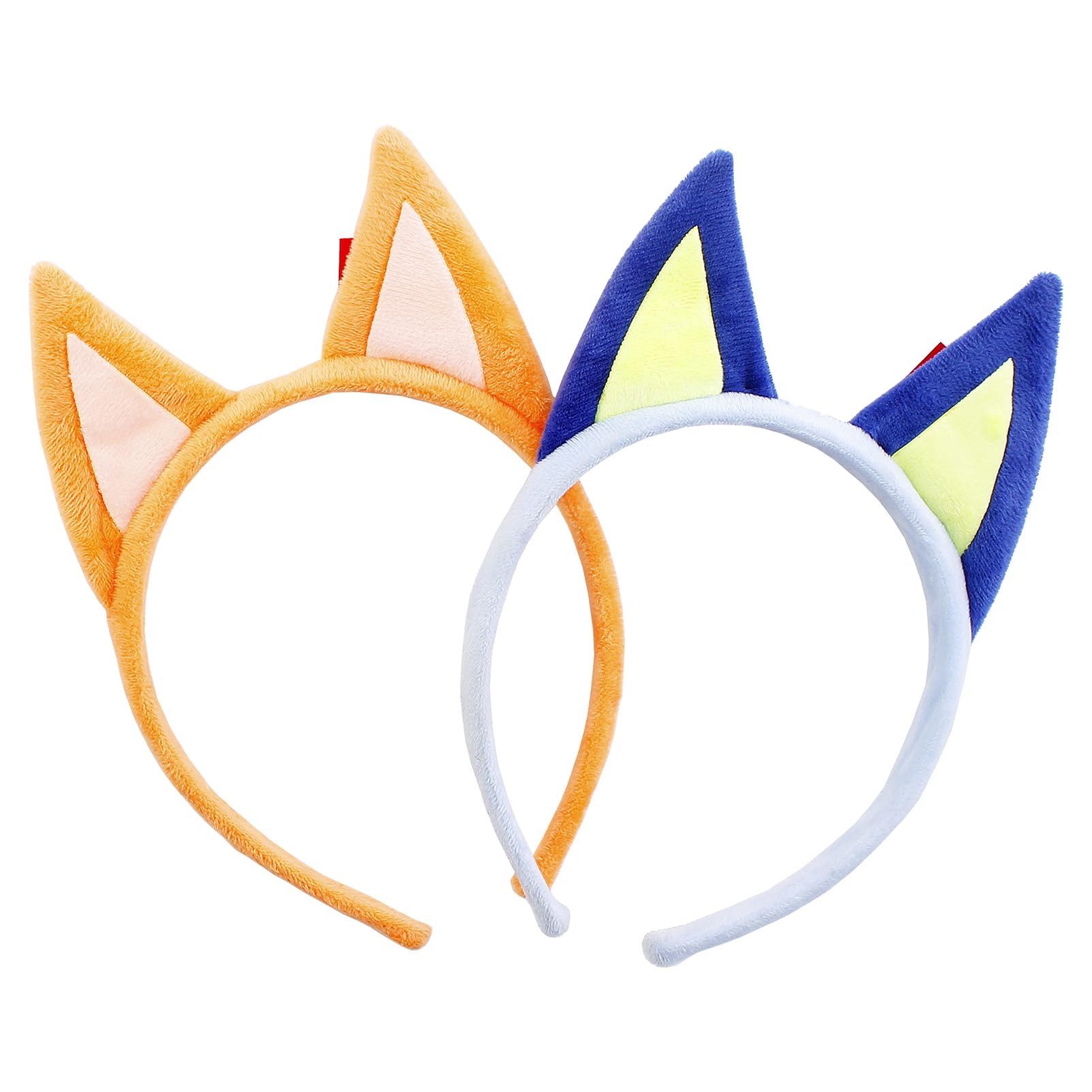 PLUSMAY 2pcs Dog Ears Headband Adult, Cute Lovely Hairband Plush Dog Ears Headband Dress Accessory (Dog001, One Size)