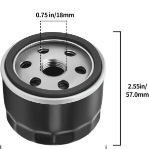 AWSZH 698754 499486S Air Filter 49065-7007 49065-0721 Oil Filter 49040-7001 Fuel Pump Compatible With B&S 492932 808656 273638S for JD LA135 Kawasaki A18-26 HP Intek V-Twins Engine Lawn Mower Tractor