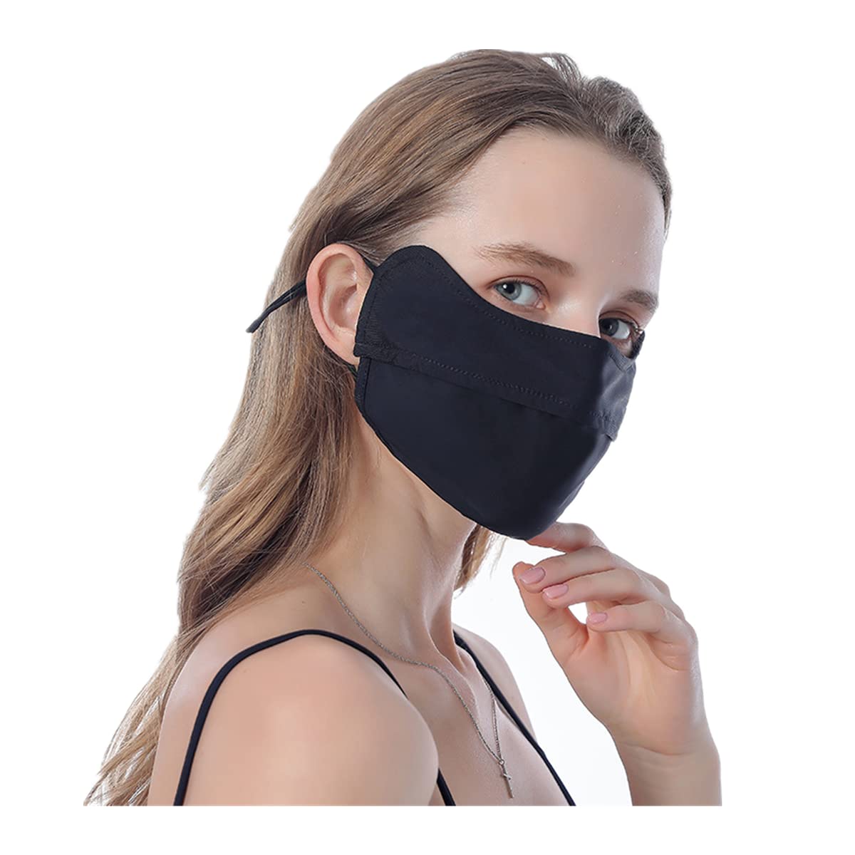 Ligart Breathable Sun UV Protection Face Mask for Motorcycle Running Riding Climing Yoga Fitness Exercise and Other Sports Black