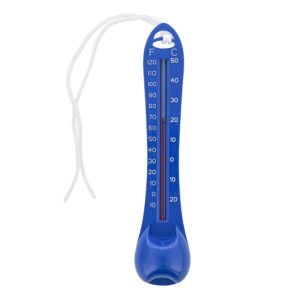 u.s. pool supply pool thermometer with tether string, blue - measures water temperature up to 120° f (50° c) - swimming pools, spas, hot tubs, ponds