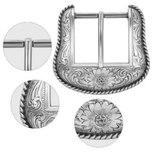 Classic antique replacement belt buckles for men and women (Vintage Silver-4)