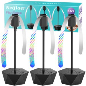 neijiaer fly fans for tables, practical fly repellent fan with soft blades, soundless and portable fly fan keeps your food clean(3 pack)