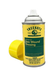 treekote tree wound dressing - 8 oz aerosol pruning sealer spray for damaged trees, bushes, or shrubs - fast acting and effective tree wound sealer spray - prune sealer wound repair for bonsai trees