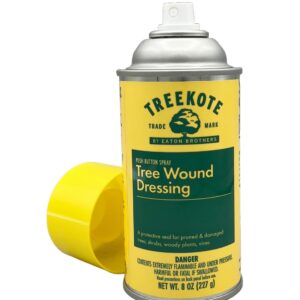 Treekote Tree Wound Dressing - 8 OZ Aerosol Pruning Sealer Spray for Damaged Trees, Bushes, or Shrubs - Fast Acting and Effective Tree Wound Sealer Spray - Prune Sealer Wound Repair for Bonsai Trees