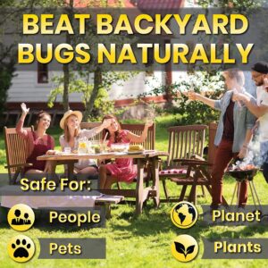 Trifecta Natural Outdoor Pest Control Spray: Mosquito Repellent Outdoor Patio, Lawns, Backyard, Kills Fleas, Spider, Ants, Pet Friendly Tick Yard Spray (Nature's Defense: Concentrate 10,000ft²)