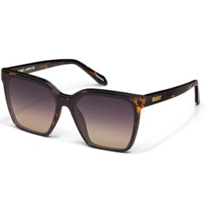 Quay - Womens Sunglasses, Polarized Square Lenses with UV Protection, Oversized Sunglasses (Level Up, Tortoise Gold)