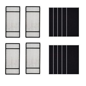 4-pack hepa& 10-pack carbon pre filter h1 hrf-h2 hepa replacement filter compatible with honeywell h,hpa050, hpa150, hpa060, hpa160, hht055, hht155 air purifier