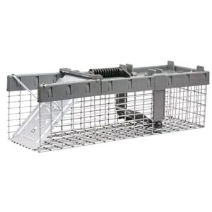 havahart 1026 small 1-door humane live catch and release animal trap for squirrels, weasels, chipmunks, and small animals,white