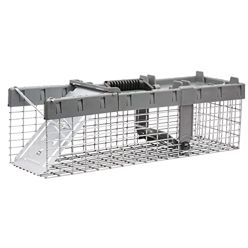 Havahart 1026 Small 1-Door Humane Live Catch and Release Animal Trap for Squirrels, Weasels, Chipmunks, and Small Animals,White