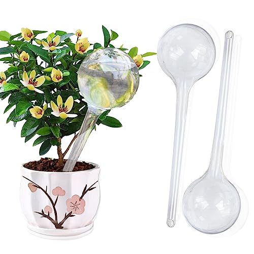 Plant Self Watering Stakes, 10pcs Clear Plant Self-Watering Bulbs, Flower Plant Automatic Watering Device, Self Watering Planter Insert Garden Waterer for Plant Indoor Outdoor Flower