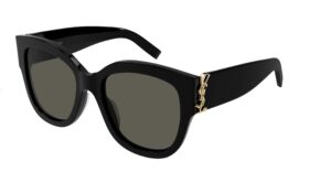 saint laurent sl m95/f - 001 monogram sunglasses + bundle with eshades luxury eyewear kit