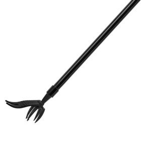 ooir onoo high hardness weed pulling tool - manual stand up weed puller with 48" metal handle & 4-claw steel head design - easily remove weeds without bending or kneeling