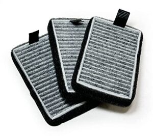 nispira dstx 2.0 air purifier carbon hepa filter replacement | compatible with clarifion plug in air ionizer | remove smoke, pet dander, odor | pack of 3