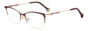 carolina herrera her 0153 gold burgndy 54/18/145 women eyewear frame